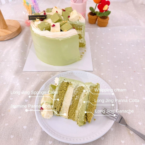 Long Jing Jasmine Cake 6" - Jyu Pastry Art